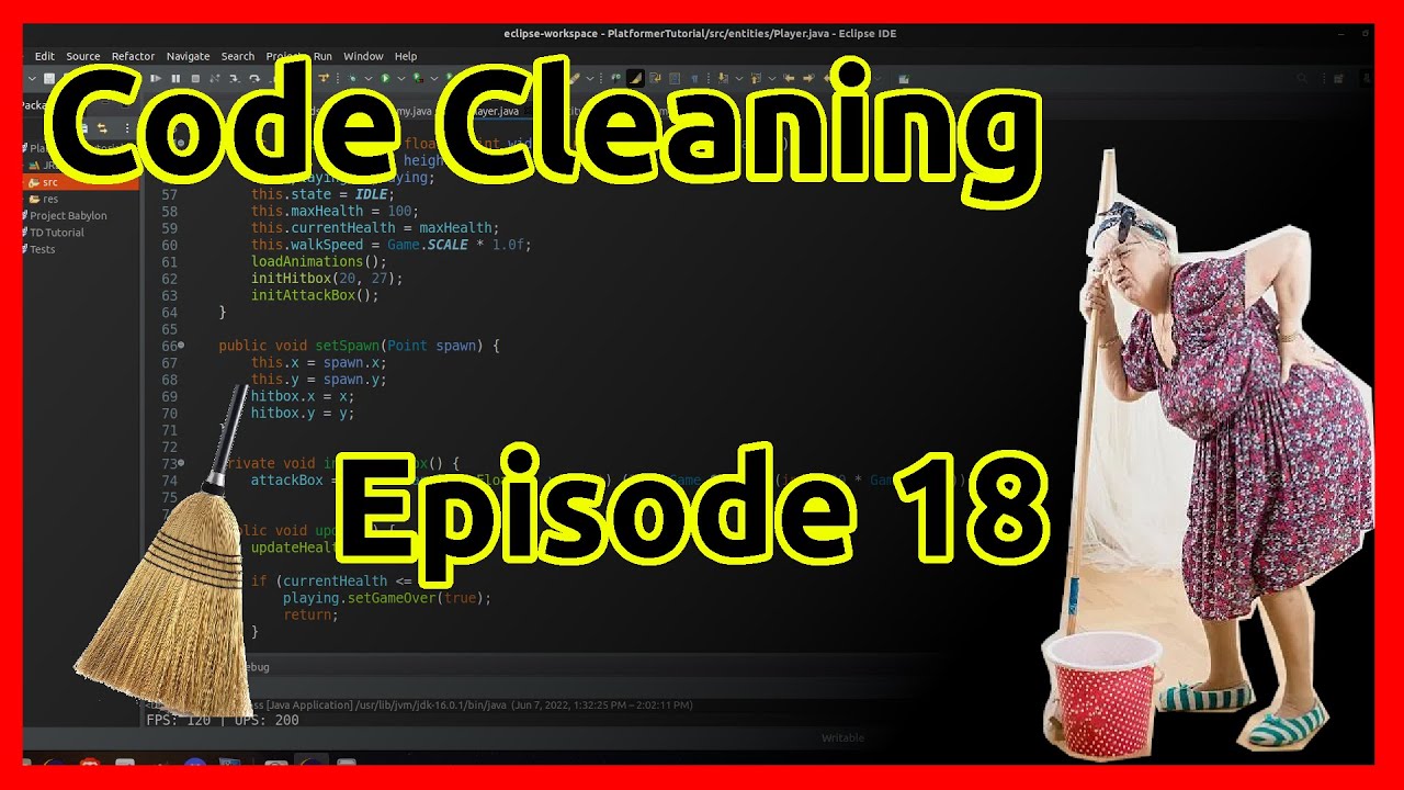 Code Cleanup Episode 18 Platformer Tutorial Java Youtube