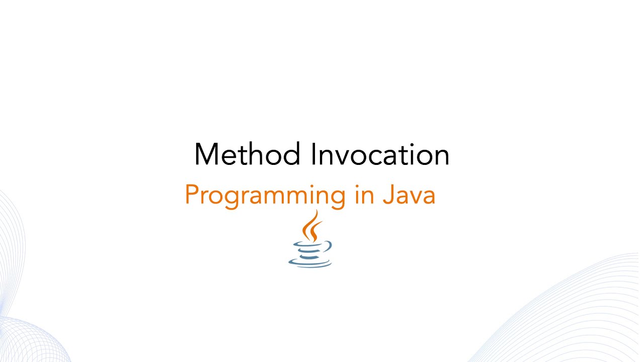 Method Invocation In Java Youtube