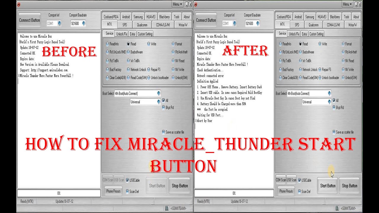 Fix Miracle Thunder Crack Start Button Not Working After Installing
