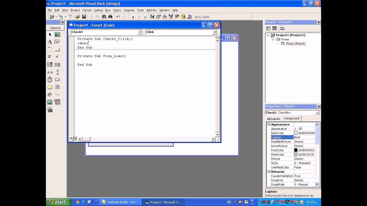 Checkbox In Vb6 Youtube
