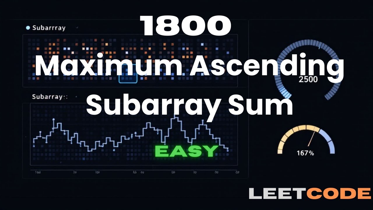 Maximum Ascending Subarray Sum Sliding Window For Coding Interview
