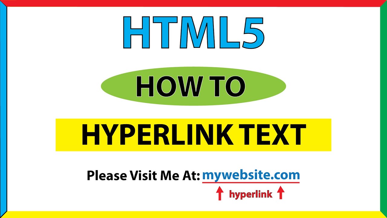 How To Hyperlink Text Using Html 2023 Youtube