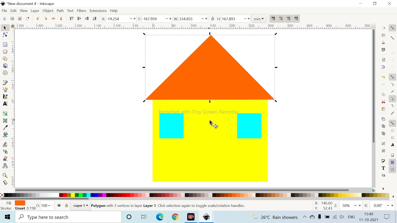 How To Make A Simple House In Inkscape Youtube
