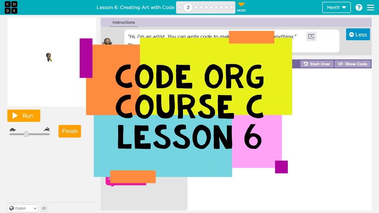 Code Org Course C Lesson 6 Creating Art With Code Express Course