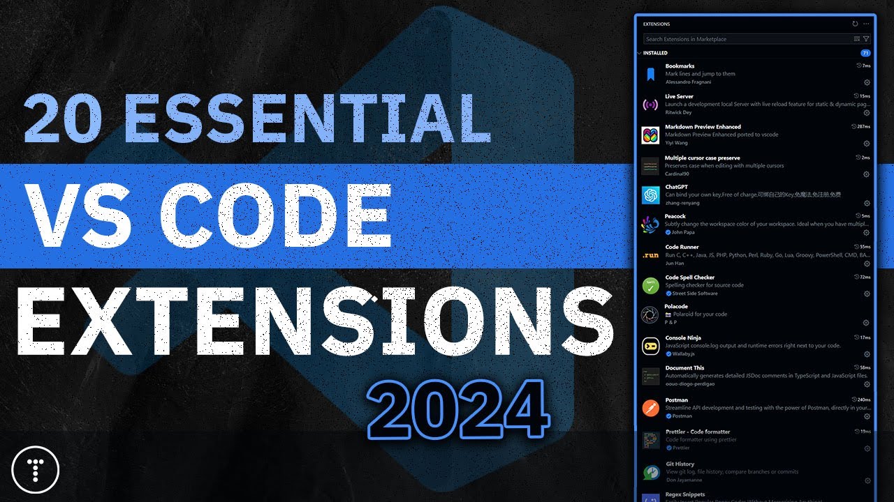 20 Essential Vs Code Extensions Youtube