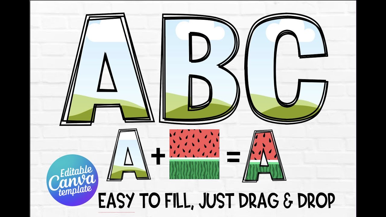 Filling Letters With Patterns In Canva Youtube