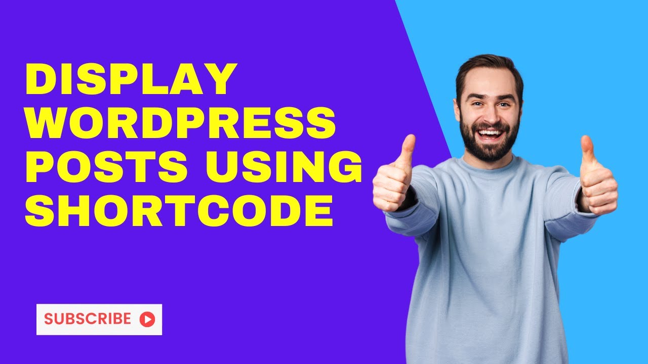 Display Wordpress Posts Using Shortcode Youtube