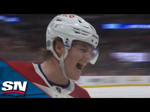 Canadiens Cole Caufield Snipes Top Shelf Goal With Perfect Backhand