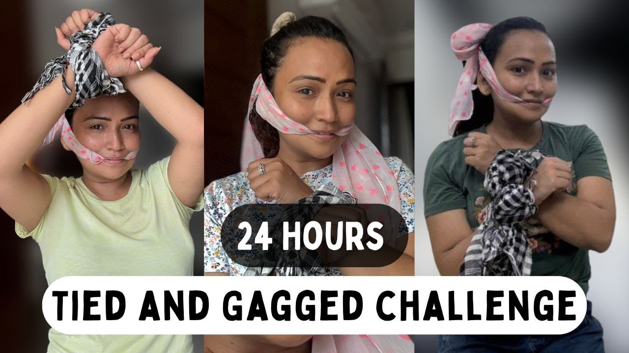 24 Hours Tied And Gagged Challenge Tied Hands Gagged Mouth Cooking