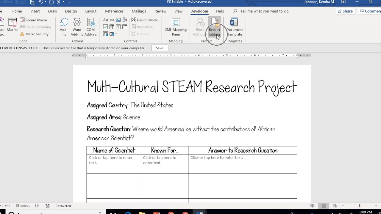 How To Create A Fillable Word Document Tonkol