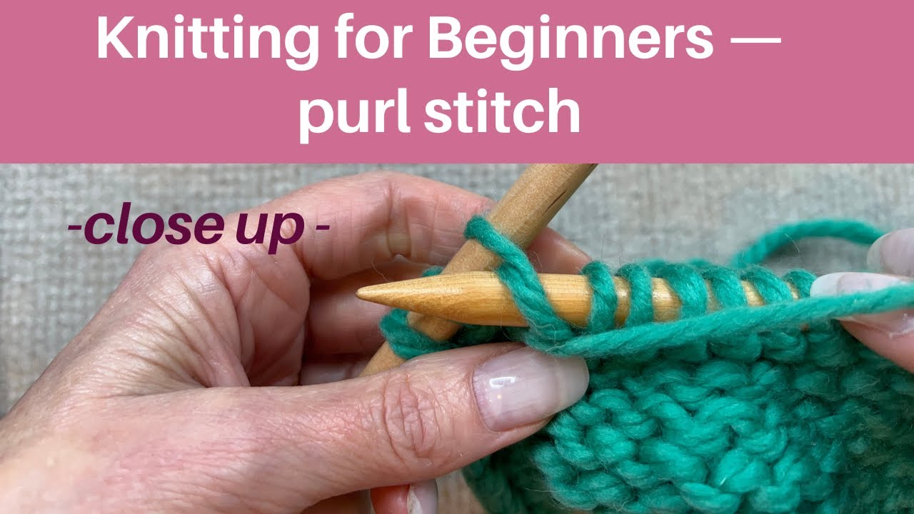 Knitting Purl Stitch For Beginners Knitting Stitches For Beginners 5