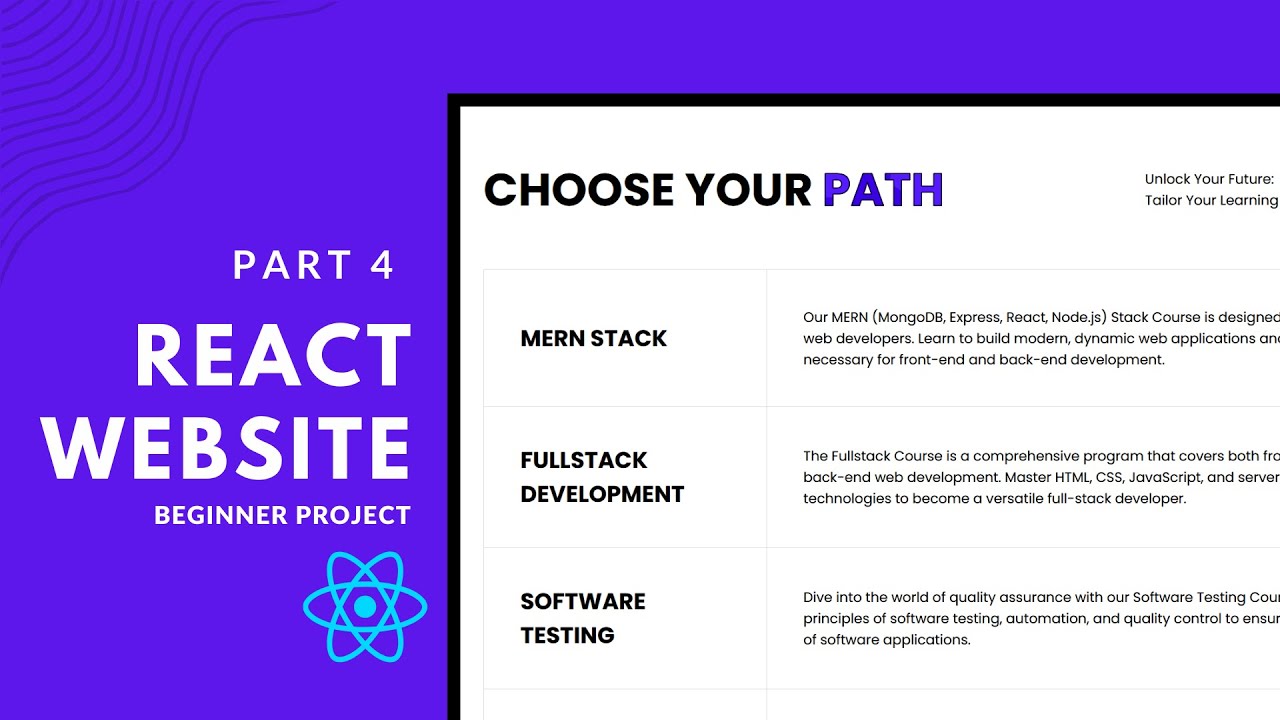 React Website Tutorial Beginner React Js Project Fully Responsive