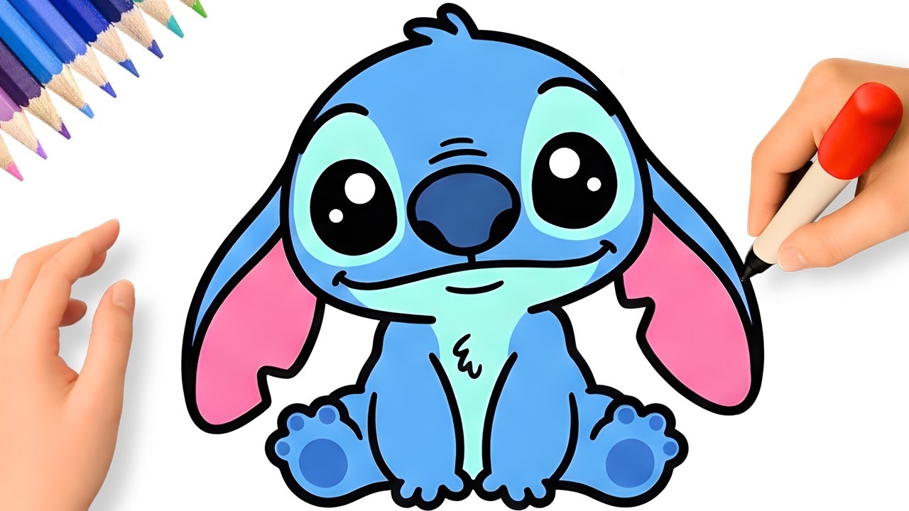 How To Draw A Cute Stitch Easy ёяшкёятщ Youtube
