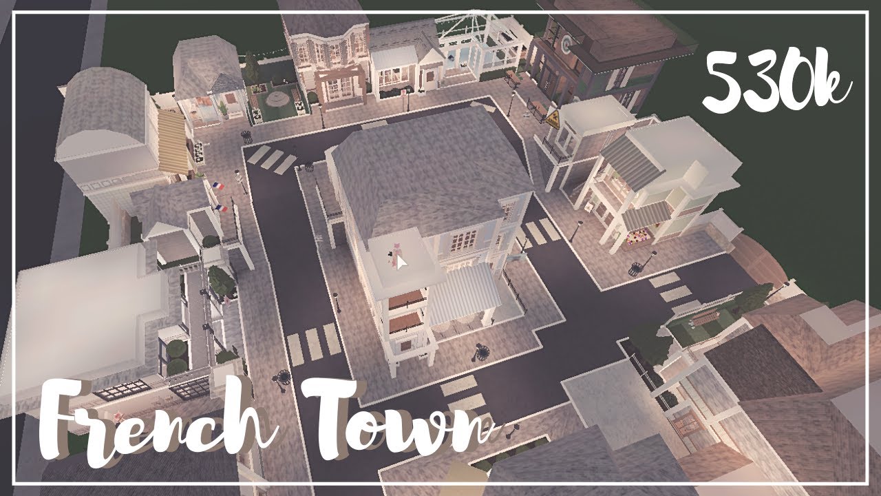French Town Tour 530k Bloxburg Youtube