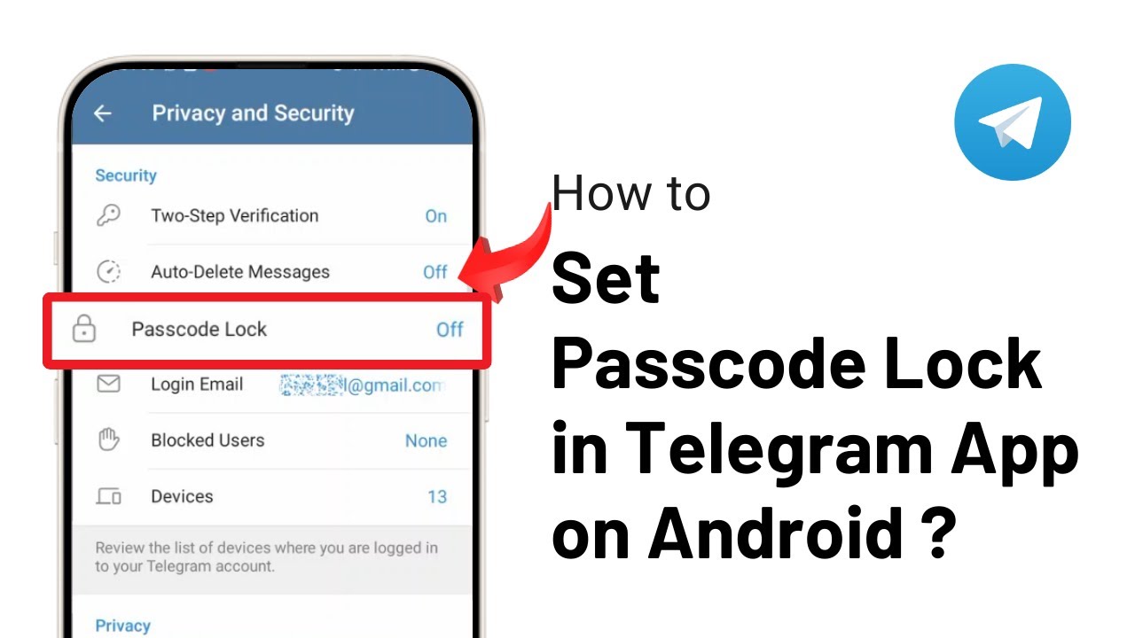 How To Set Passcode Lock In Telegram App On Android Youtube