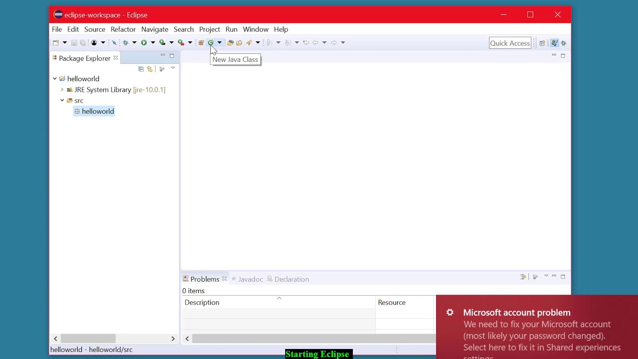 Starting Eclipse Youtube