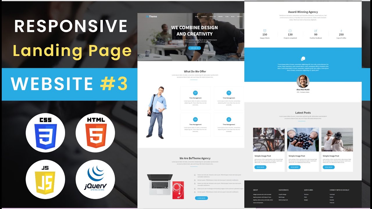 Responsive Landing Page Using Html Css And Javascript Responsive Web