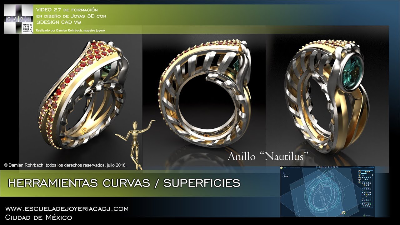 Video 27 Diseño De Joyería 3d Escuela De Joyería Cadj 3design Cad Youtube