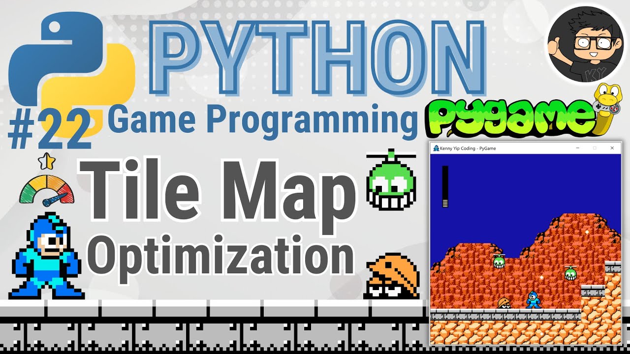 Pygame Tutorial 22 Optimize Tile Map Youtube