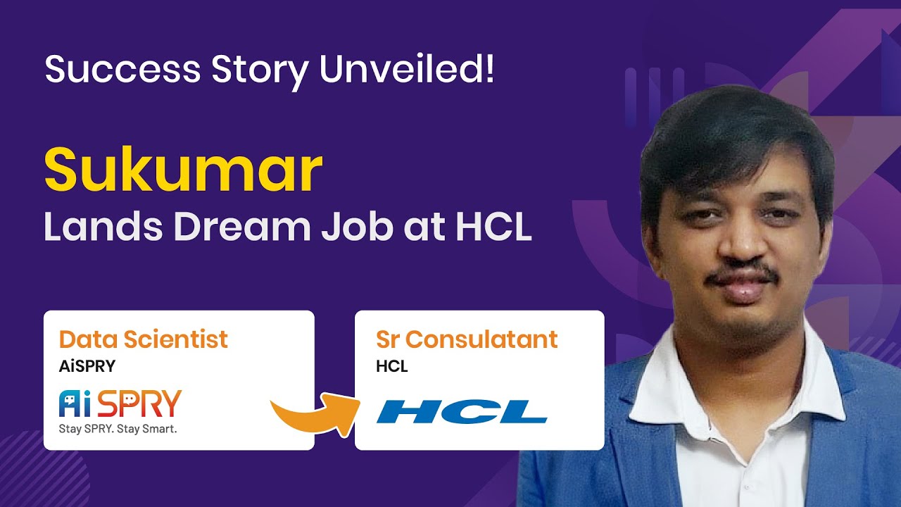 Sukumar Review On Data Science Training In Hyderabad Placed At Hcl