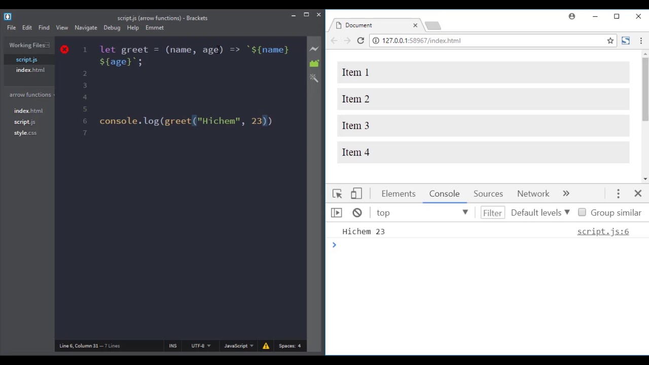 Arrow Functions In Es6 Youtube