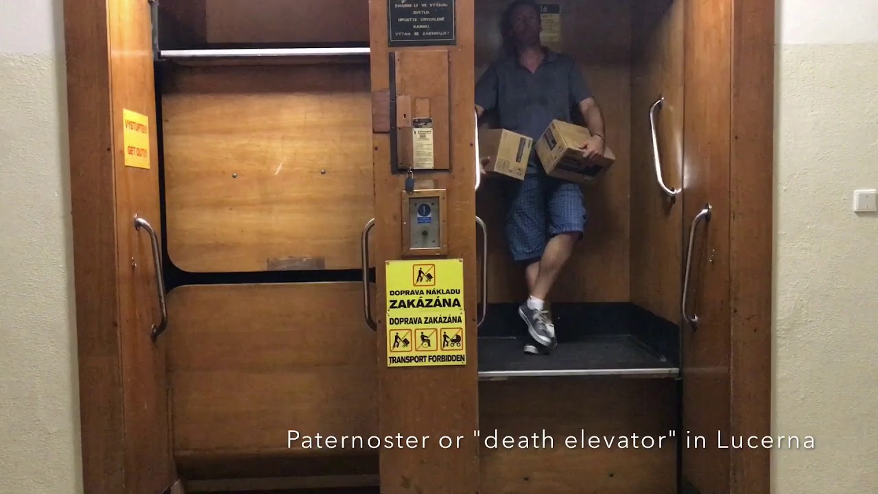 Paternoster Or Death Elevator In Prague Czech Republic Youtube