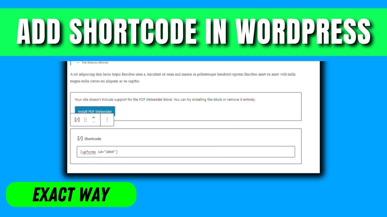 How To Add Shortcode In Wordpress 2025 Youtube