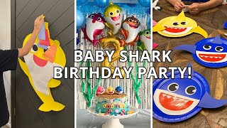 Baby Shark Theme Birthday Party Diy At Home Budget Decor Crafts Party ...