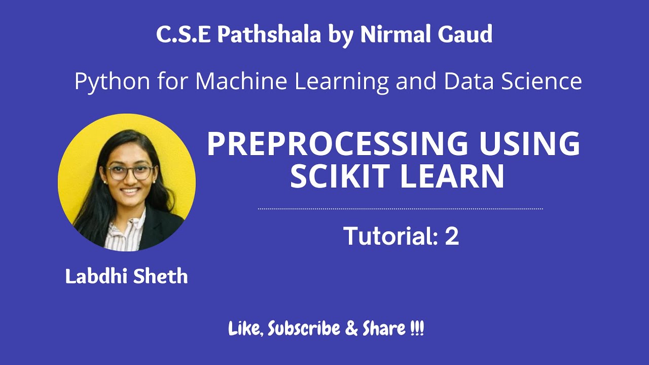 Preprocessing Using Scikit Learn Tutorial 2 Youtube
