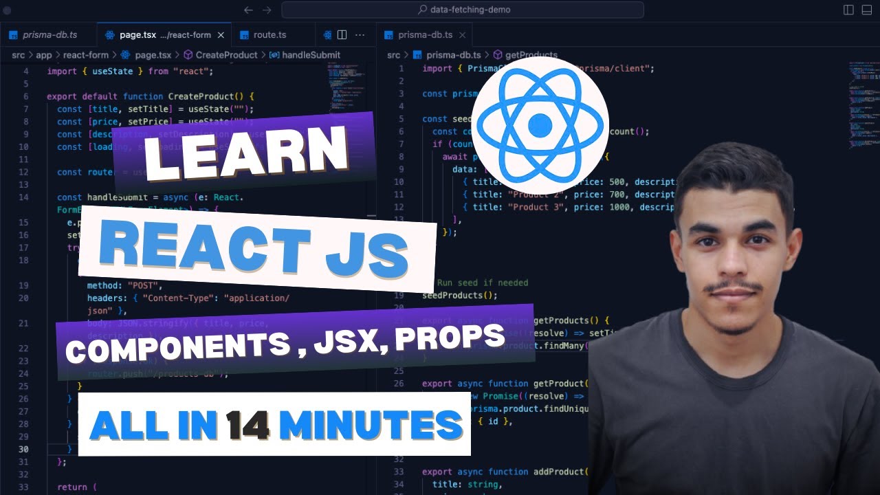 React Crash Course Components Props Jsx Explained For Beginners рџљђ
