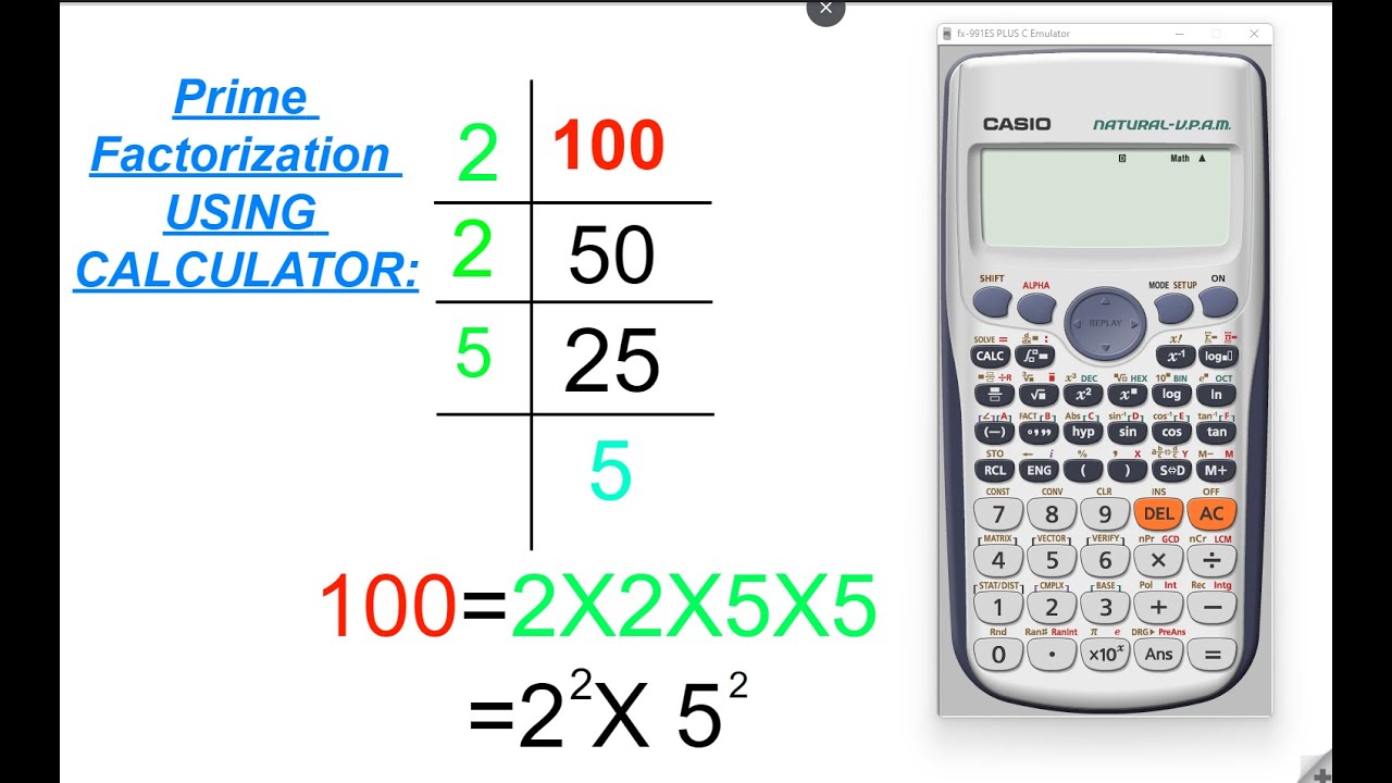 Prime Factorization Using Scientific Calculator Check Number Is Prime