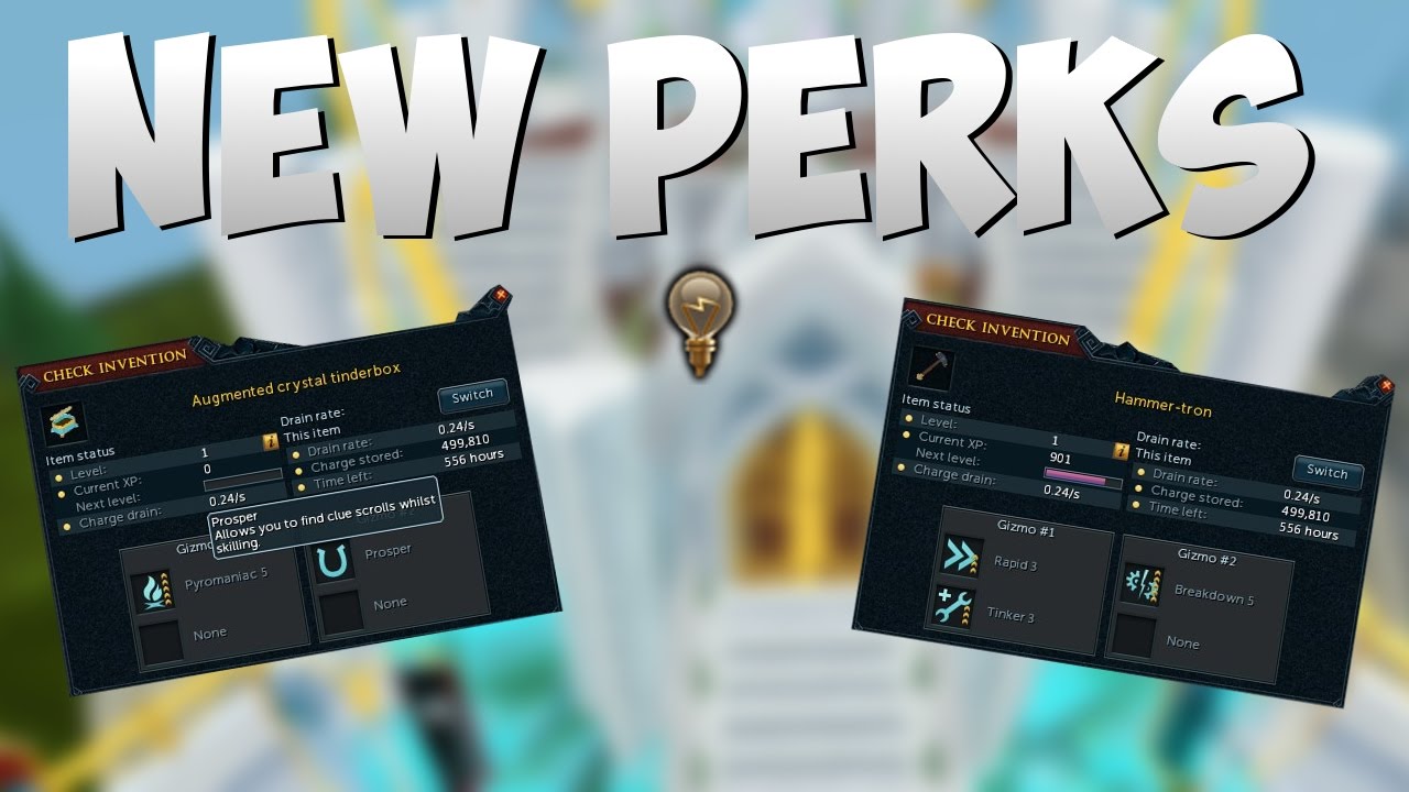 Runescape Prosper Perk And New Invention Skills Youtube