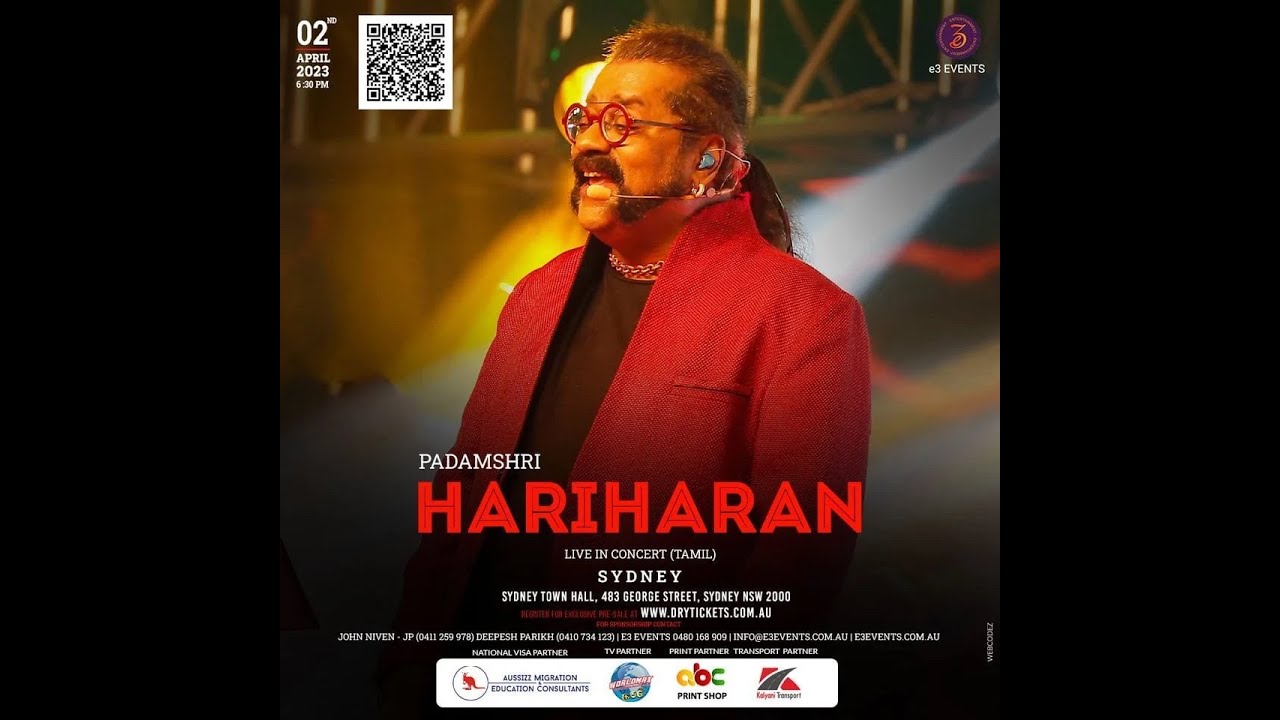 Hariharan Live In Sydney 2023 Youtube