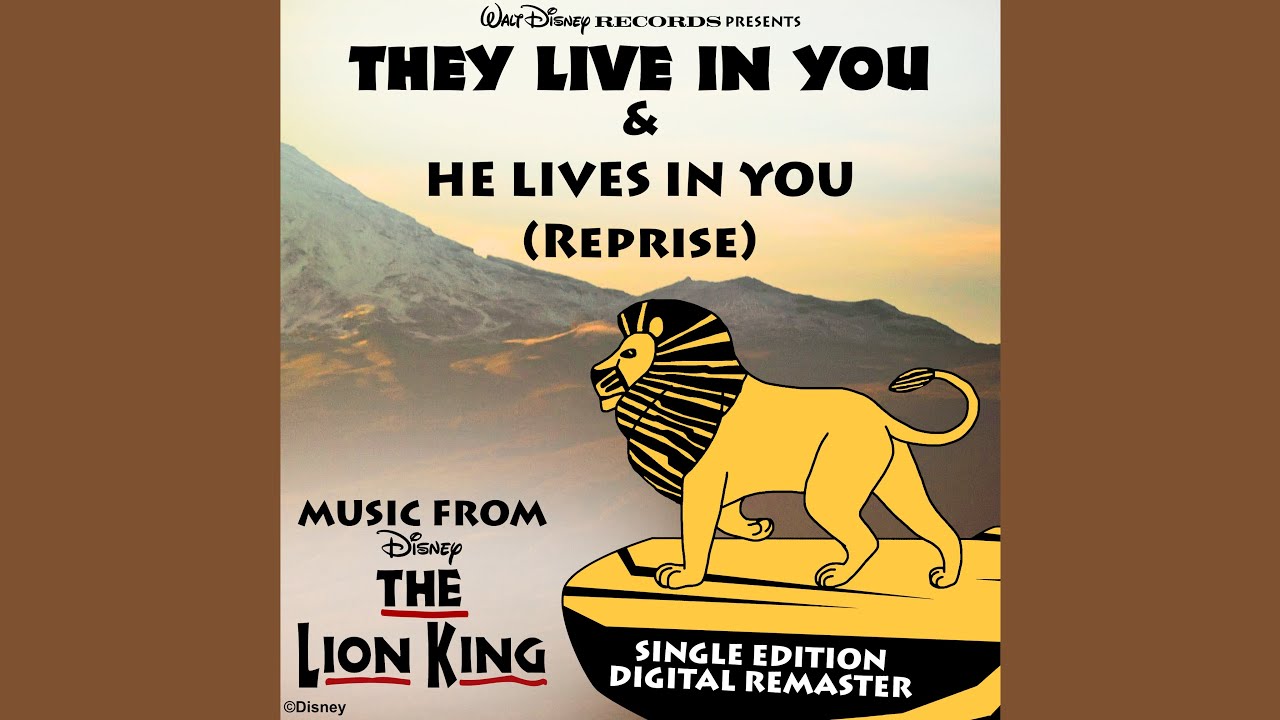 They Live In You He Lives In You Reprise Single Edition Digital