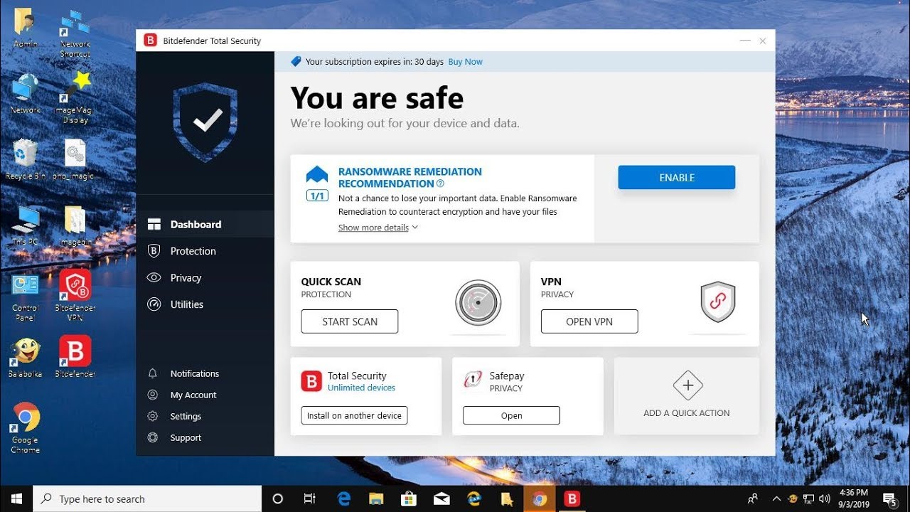 How To Install Bitdefender Total Security 2020 On Windows 10 Youtube