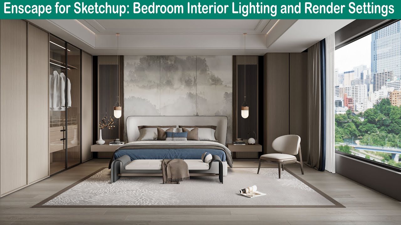 Enscape Bedroom Interior Lighting And Render Settings Youtube