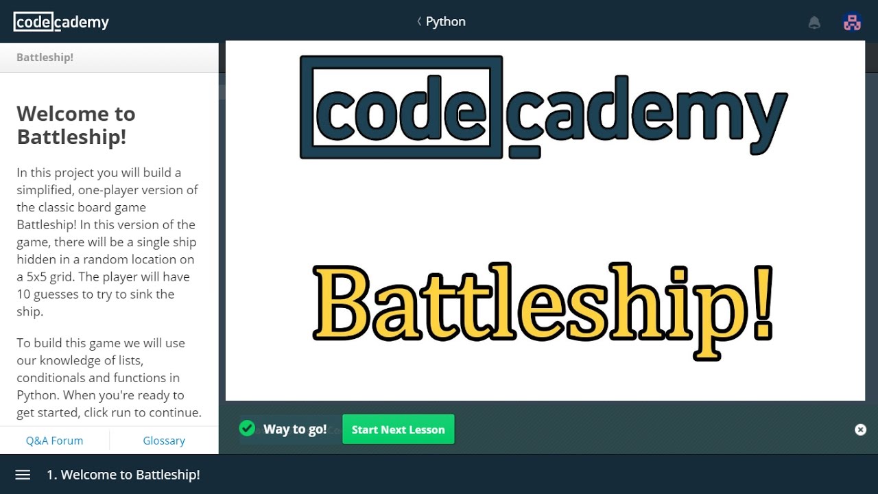 Codecademy Python Answers Battleship Learn Python With Codecademy