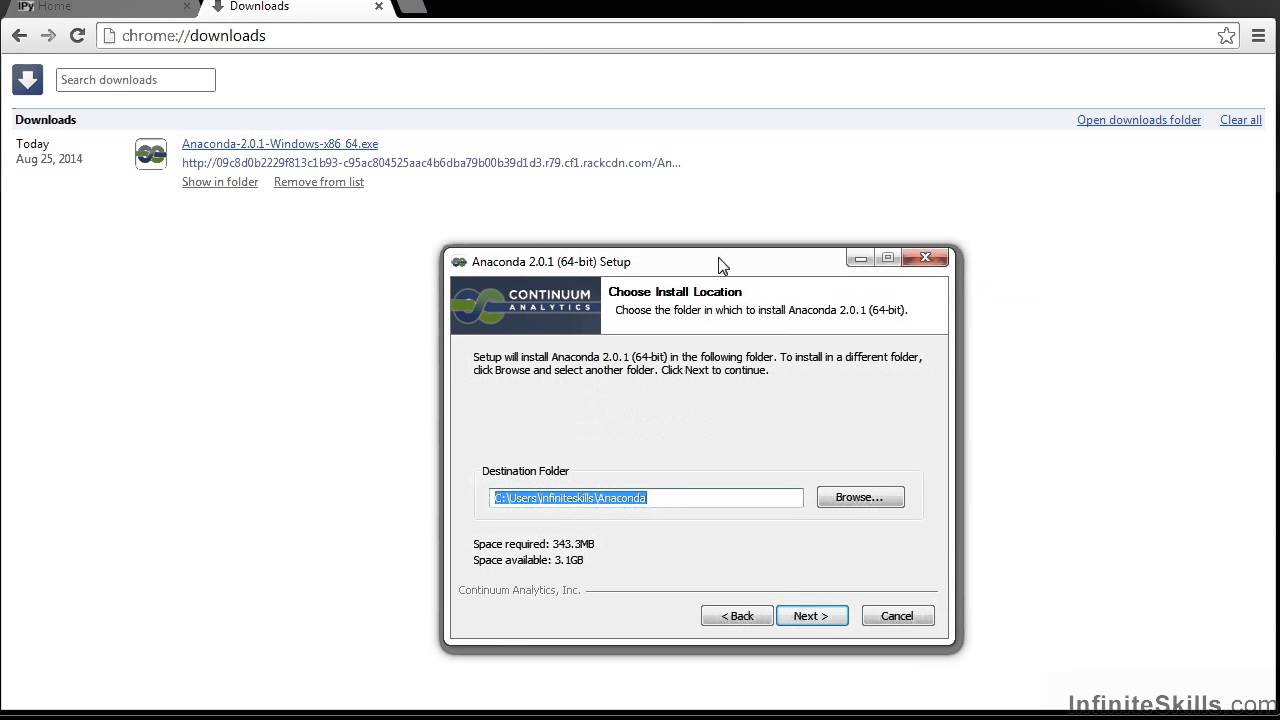 Ipython Notebook Tutorial Installing Anaconda Youtube