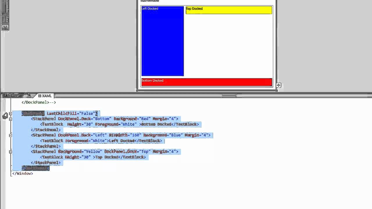 Wpf Tutorial 9 Dockpanels Youtube