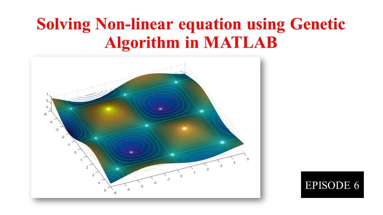 Optimizing Non Linear Function Using Genetic Algorithm In Matlab Youtube