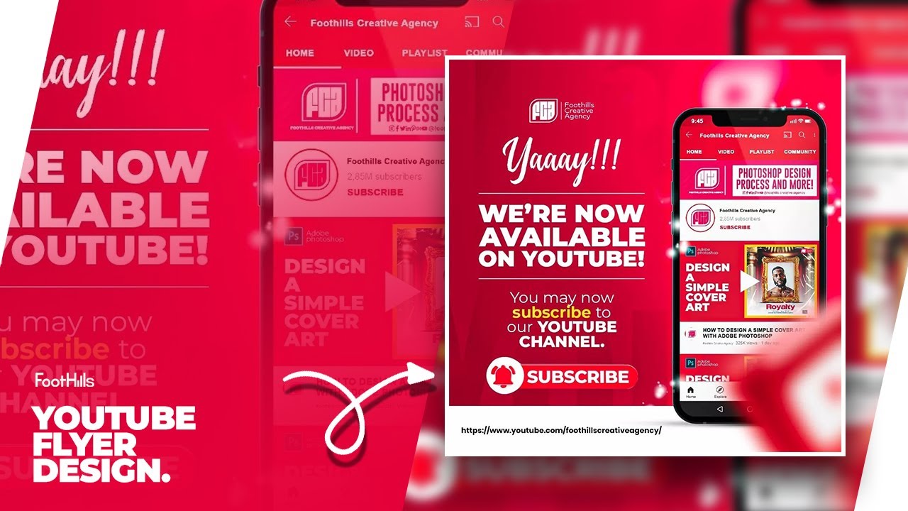How To Design A Simple Flyer For Your Youtube Channel Adobe Photoshop