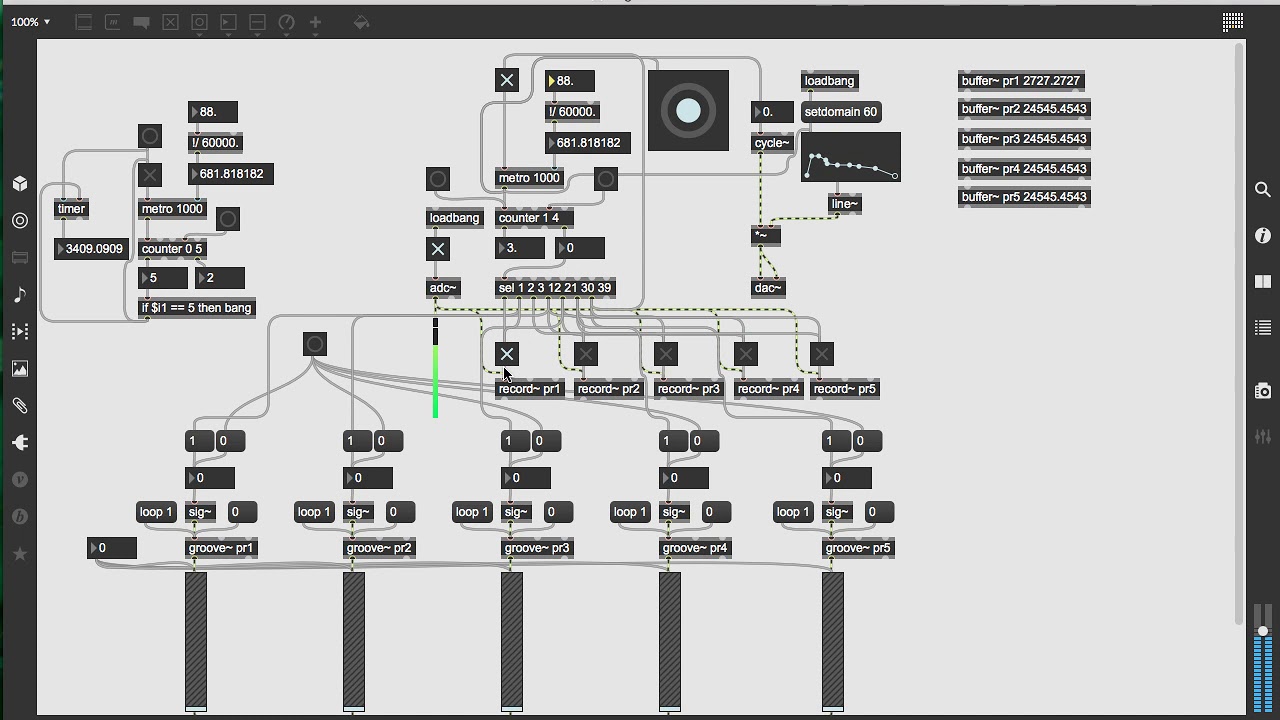 Loop Pedal In Max Msp Patch Youtube