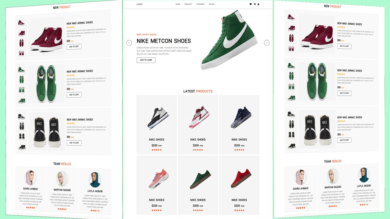 How To Make A Shoe Responsive E Commerce Website Design Using Html Css