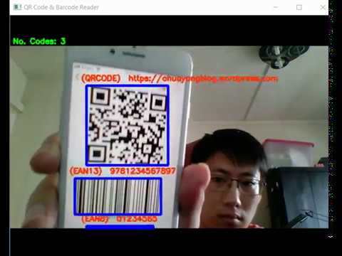 Qr Code Barcode Reader With Pyzbar Opencv Youtube