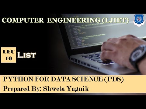Lec 10 List Python For Data Science Computer Engineering Youtube
