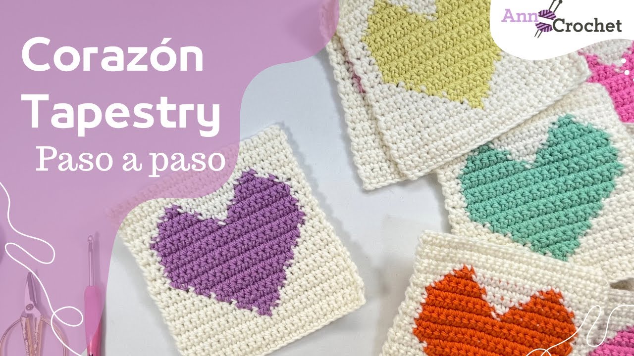 Corazón En Tapestry Crochet Fácil Paso A Paso Youtube