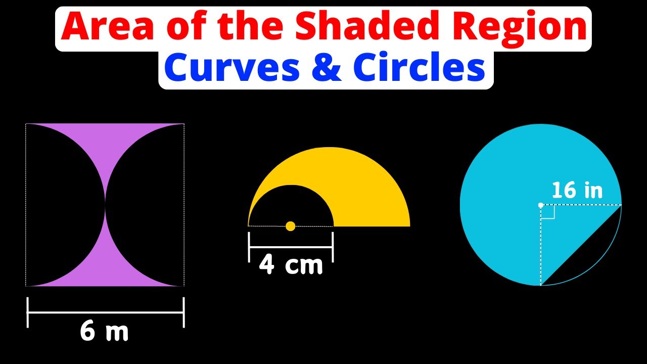 Find The Area Of The Shaded Region Curves Circles Geometry Eat
