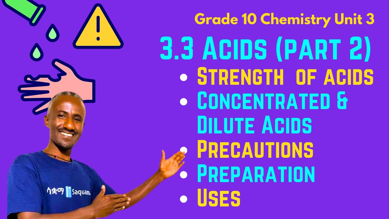 Grade 10 Chemistry Unit 3 3 3 Acids Part 2 Saquama си сйлсиы Youtube