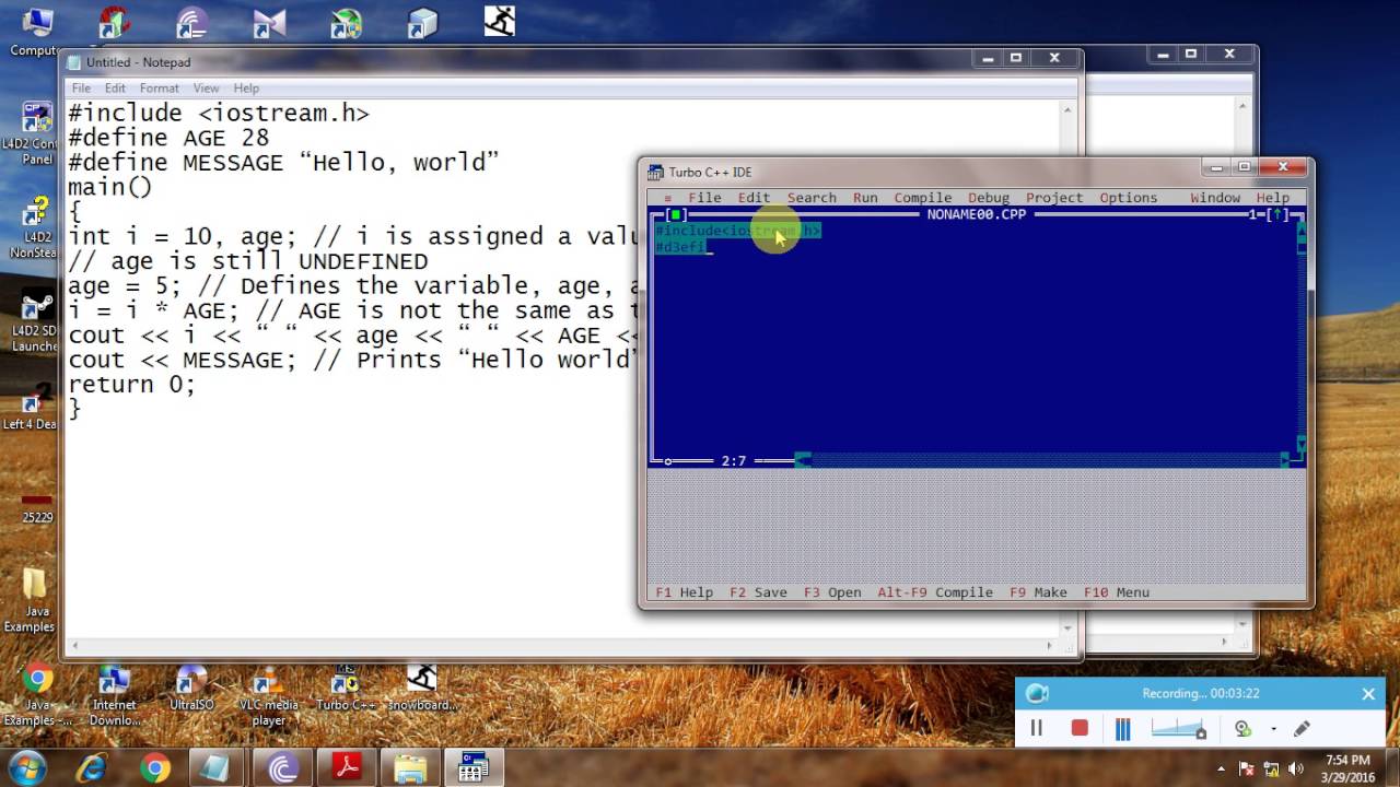 Write A C Program That Demonstrates Preprocessor Directives 42 Youtube