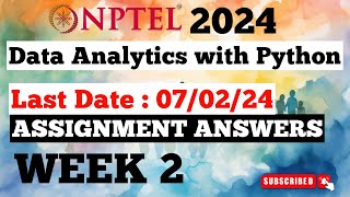 Data Analytics With Python Week 2 Answers 2024 Nptel 2024 Swayam Coding